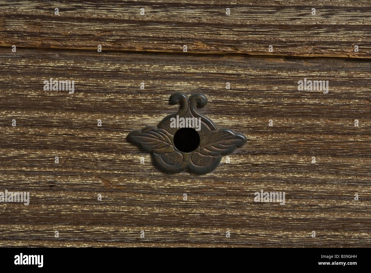 Close up of keyhole in antique dresser Stock Photo - Alamy