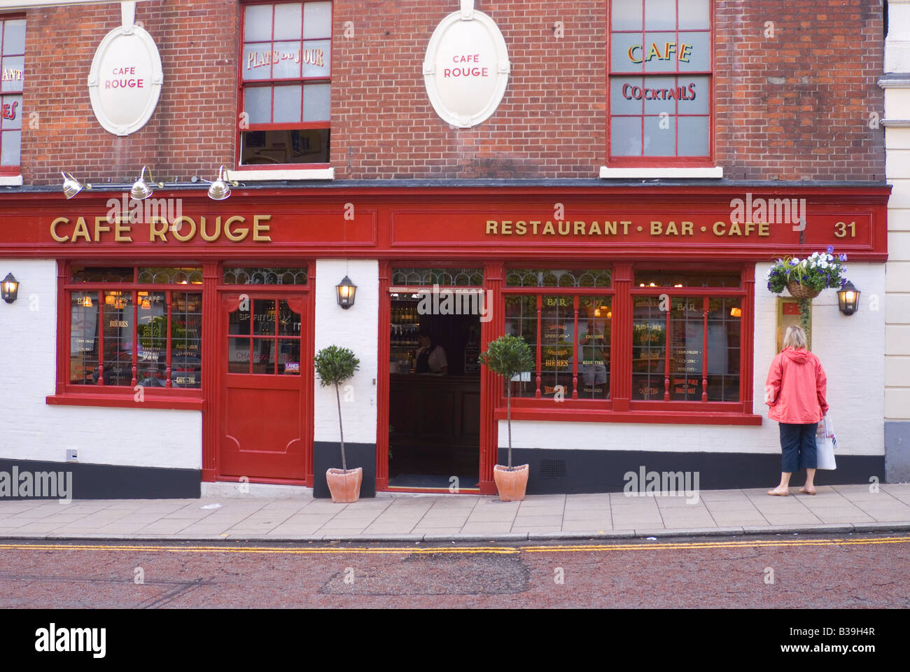 Cafe Rouge,restaurant,bar,cafe in Norwich,Norfolk,Uk Stock Photo - Alamy