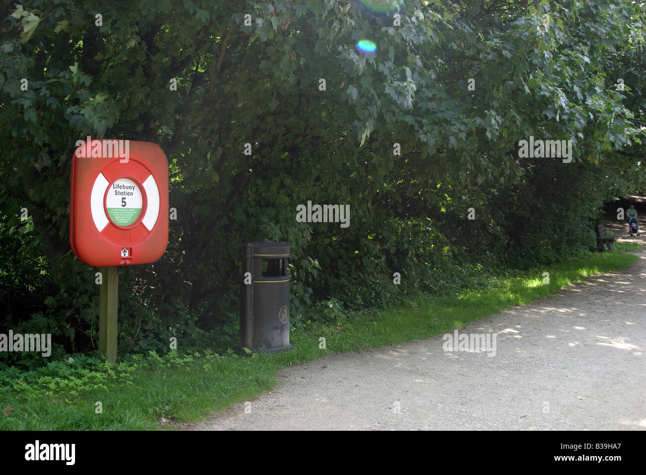 Lifebuoy Station 5 Rufford Abbey and Country Park Stock Photo - Alamy