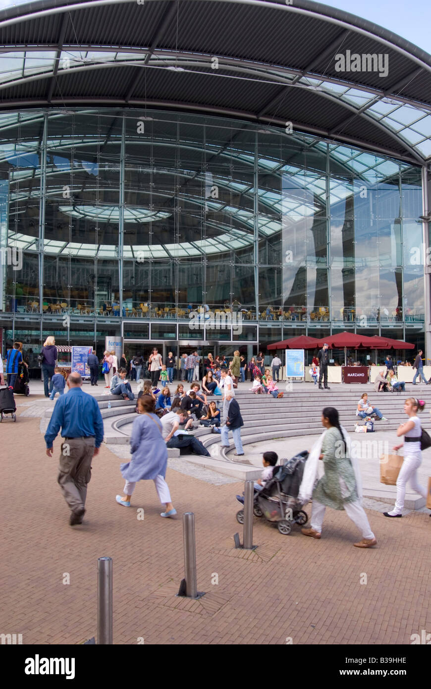 People Outside The Forum in Norwich,Norfolk,Uk Stock Photo - Alamy