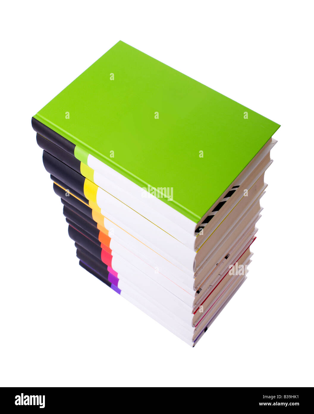 Books stacked on top of each other Cut Out Stock Images & Pictures - Alamy