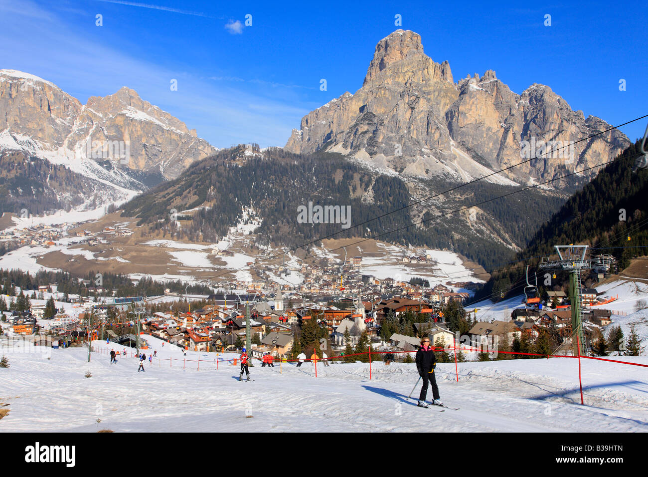 Corvara ski resort in the Alta Badia Region, Italian Dolomites, Italy ...