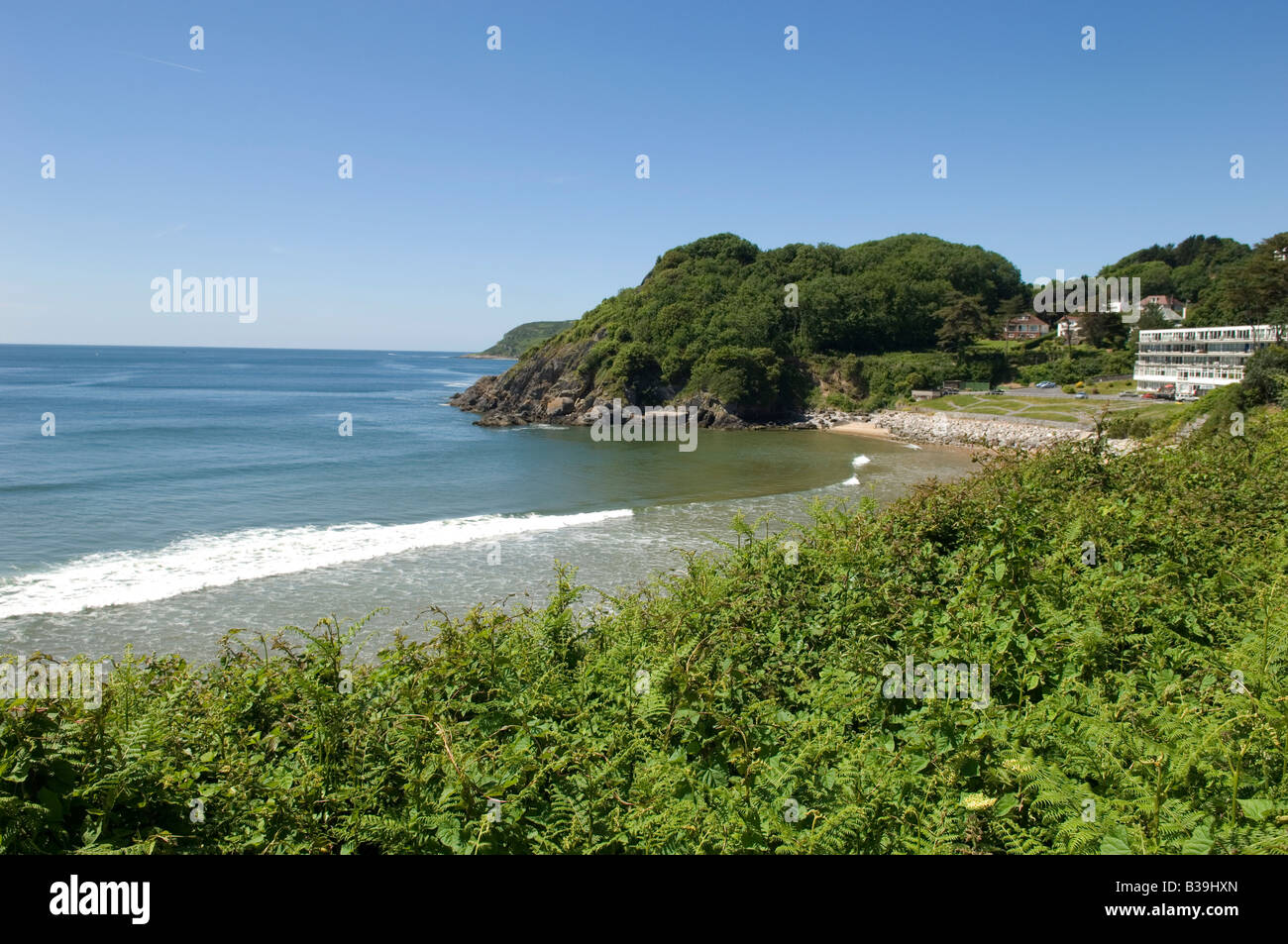 Seafront Caswell Bay Gower Stock Photo - Alamy