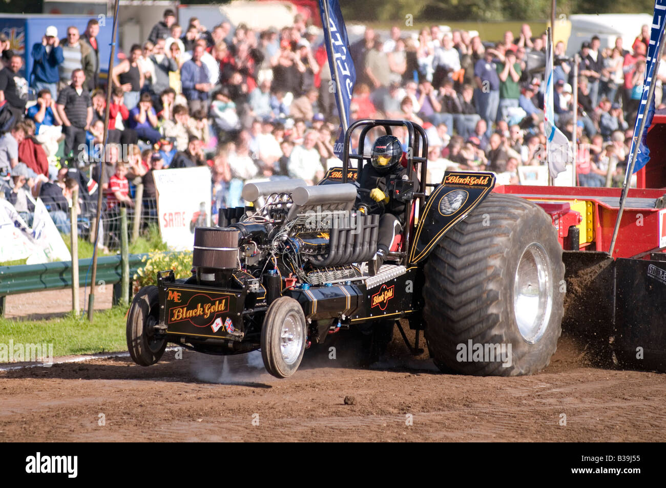 v12 allison plane engine used in a tractor puller Stock Photo - Alamy