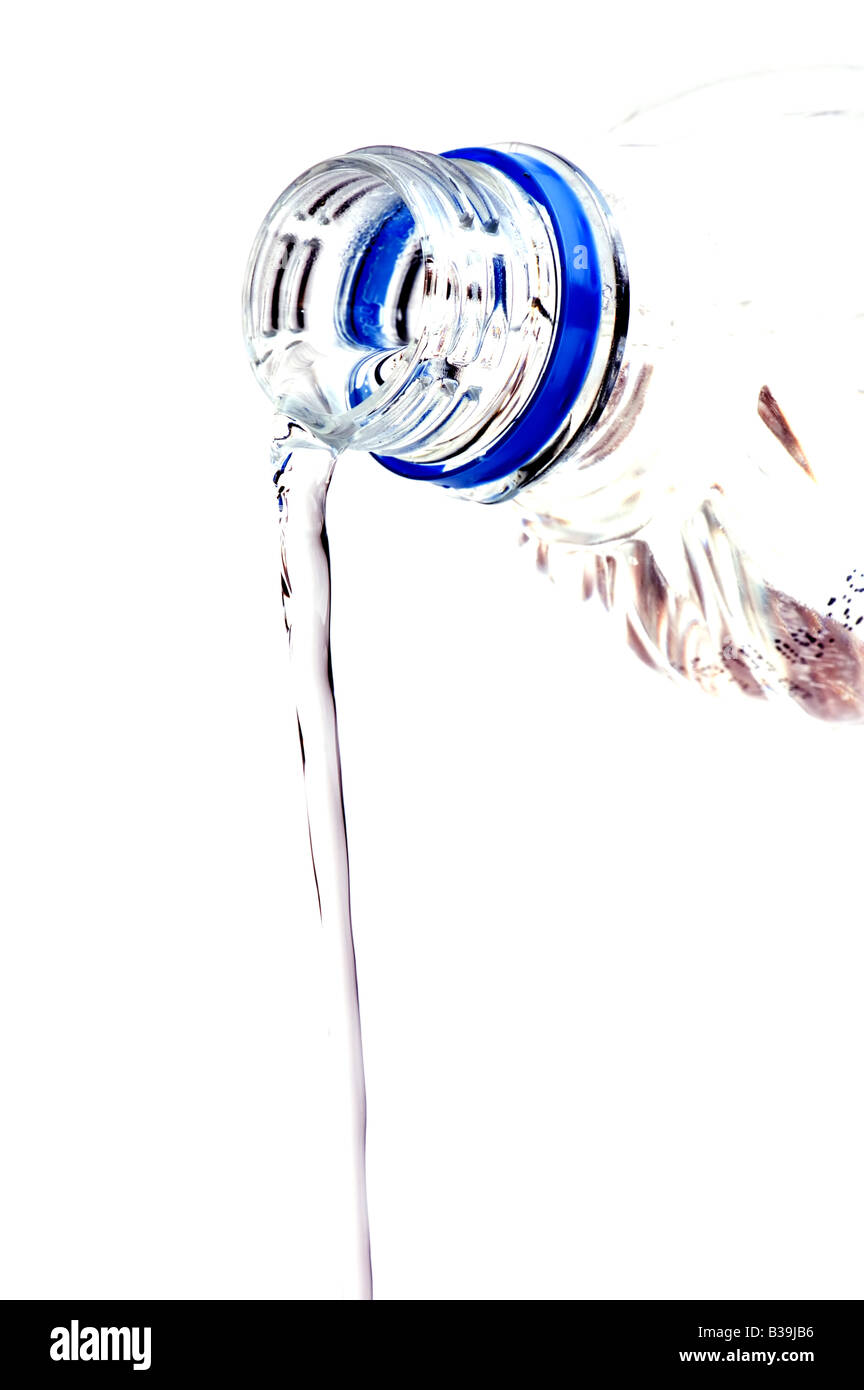 object on white bottle with water Stock Photo - Alamy