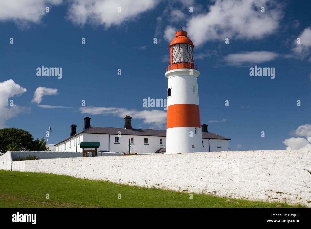 Souter Lighthouse in South Tyneside. The red and white lighthouse came ...