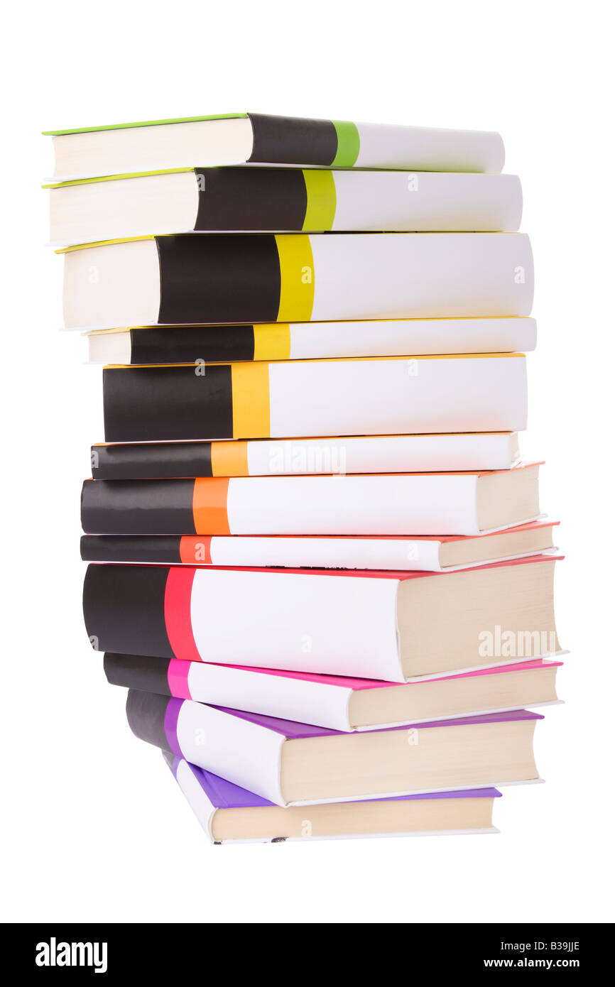 Books stacked on top of each other Cut Out Stock Images & Pictures - Alamy