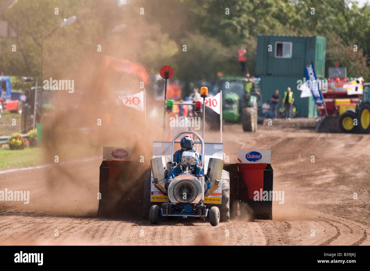 mini tractor puller jet powered jet engine engined Stock Photo - Alamy