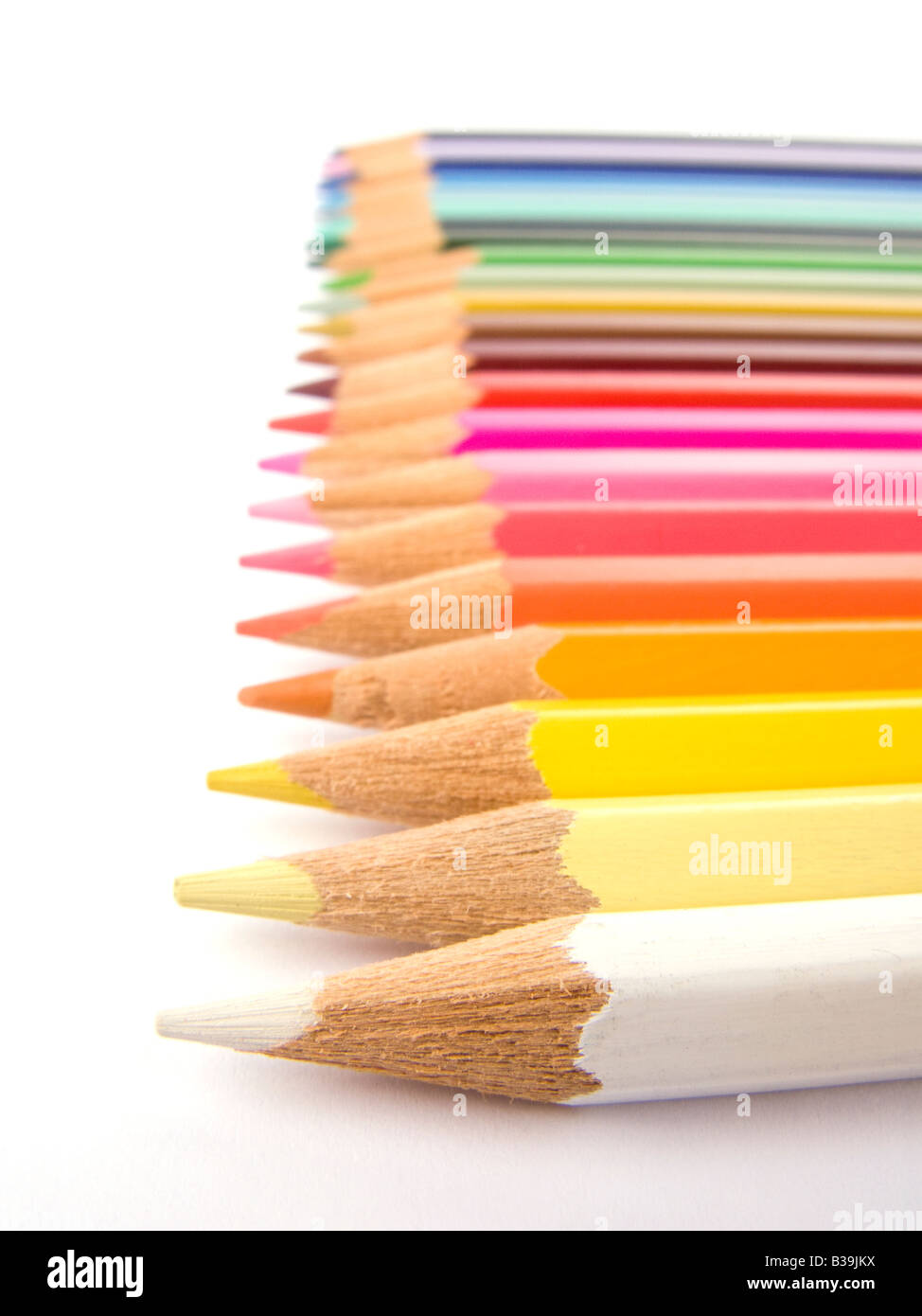 Color pencils collection with colors mixed Stock Photo - Alamy