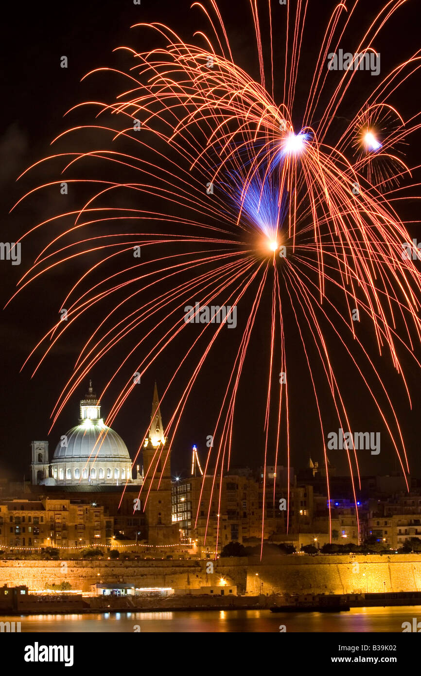 Fireworks in Malta Stock Photo - Alamy