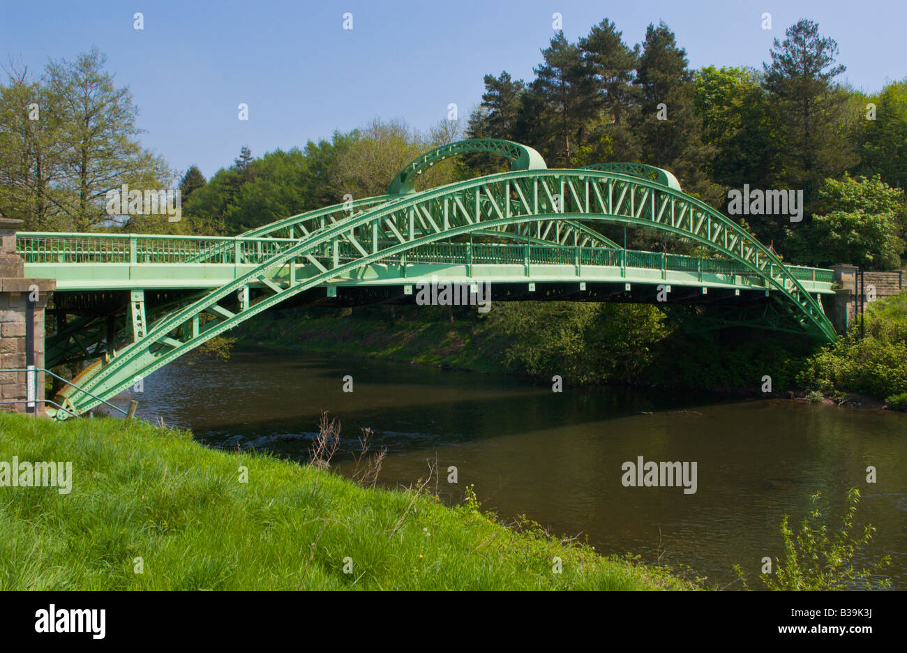 Chain Bridge a road bridge on the B4598 over the River Usk at Kemeys ...