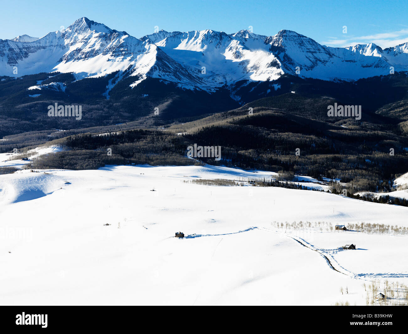 Aerial snow landscape hi-res stock photography and images - Alamy