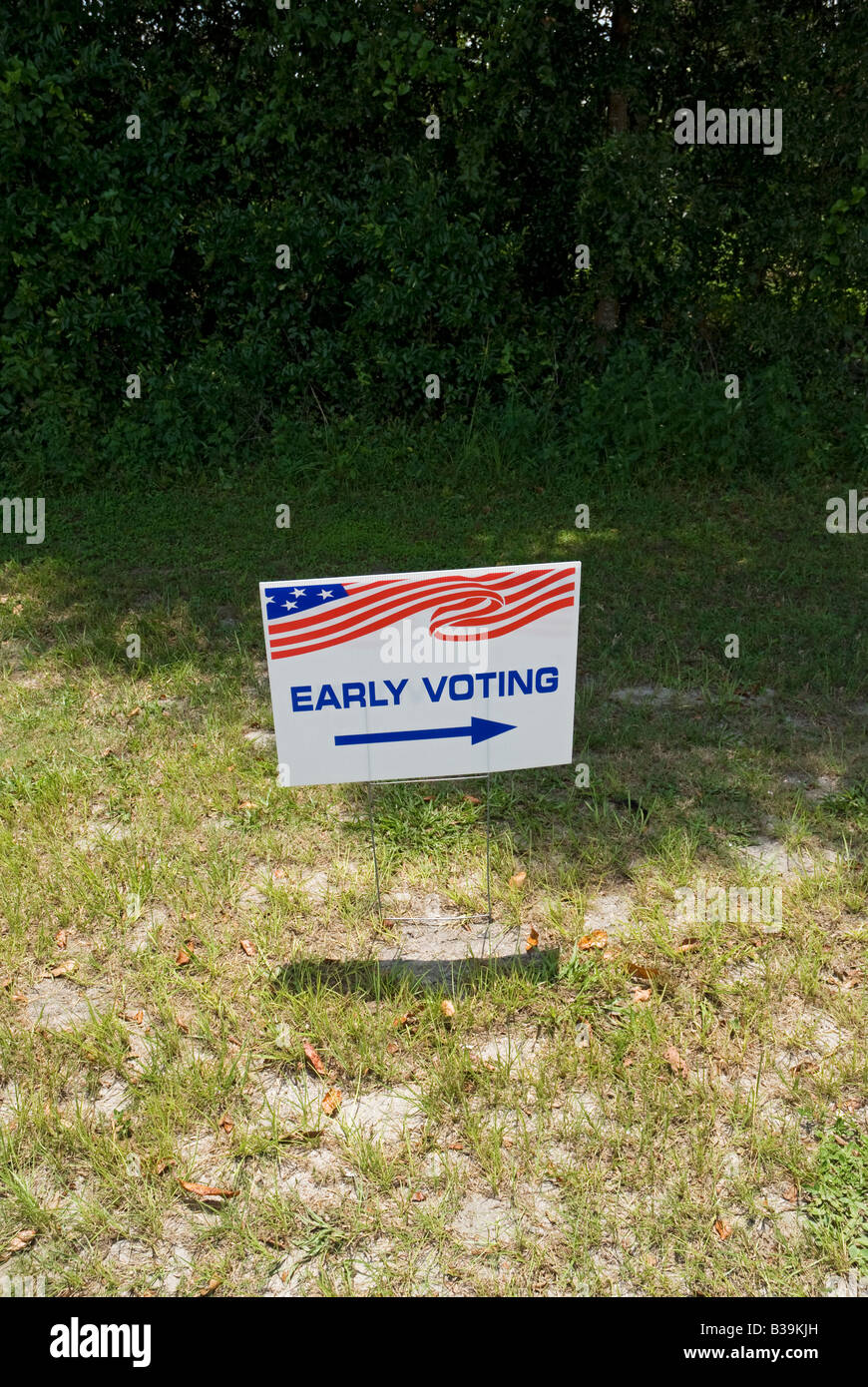 Early voting sign along highway in Ft White a small town in North ...