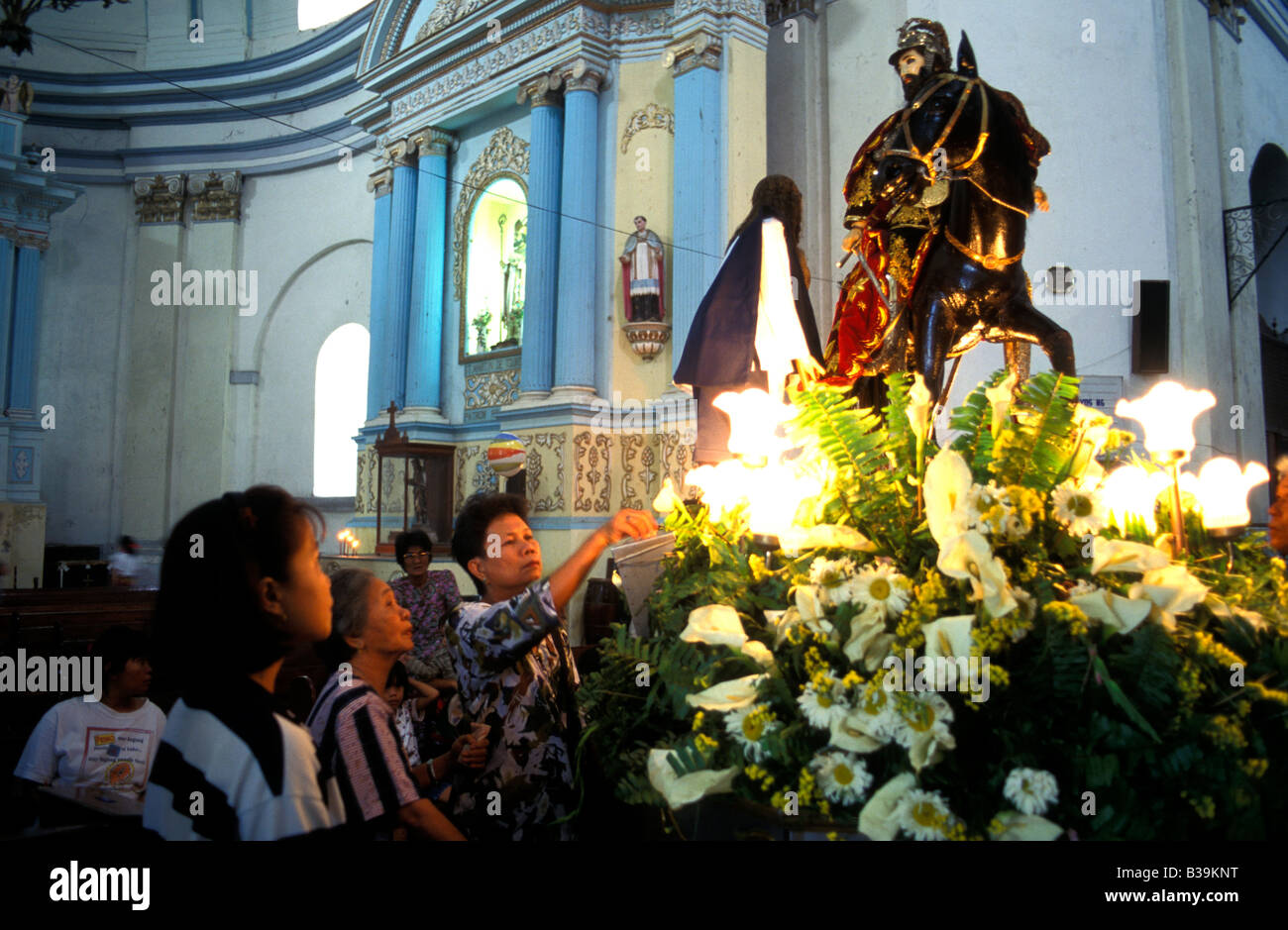 santo float in taal basilica luzon philippines Stock Photo - Alamy