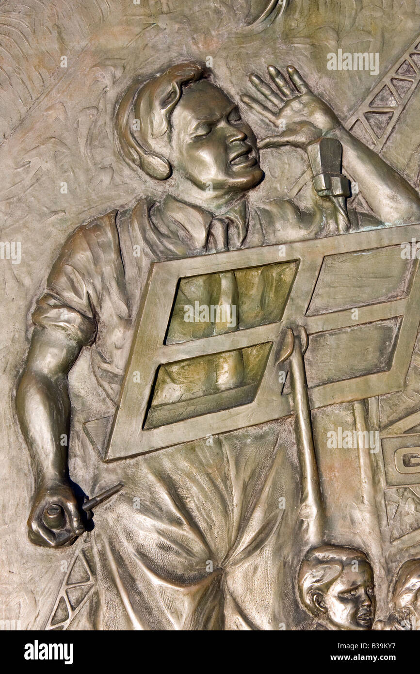 1938 Martian Site Landing Monument Detail of Orson Welles figure at ...