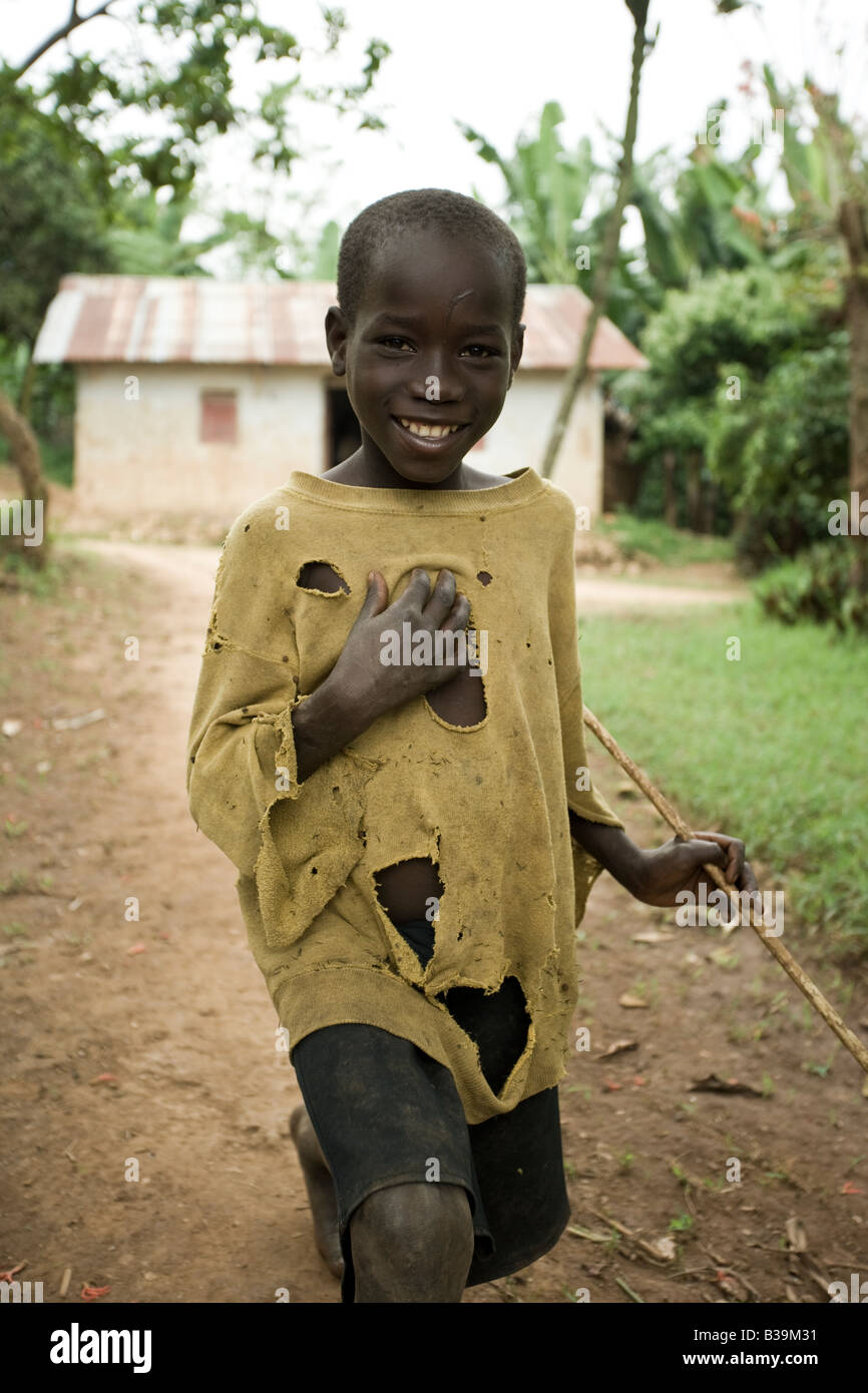 Boy in village Stock Photo - Alamy