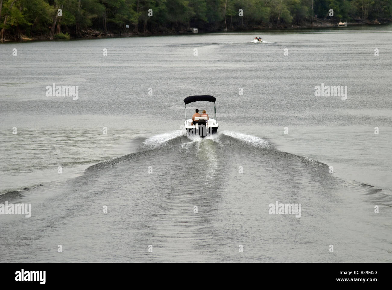 boating on the Suwannee River North Florida Stock Photo - Alamy