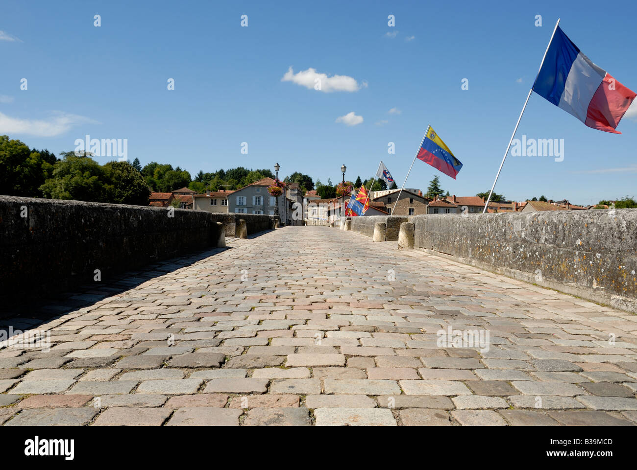 Stock photo of the bridge at Confolens in the Charente region of France ...