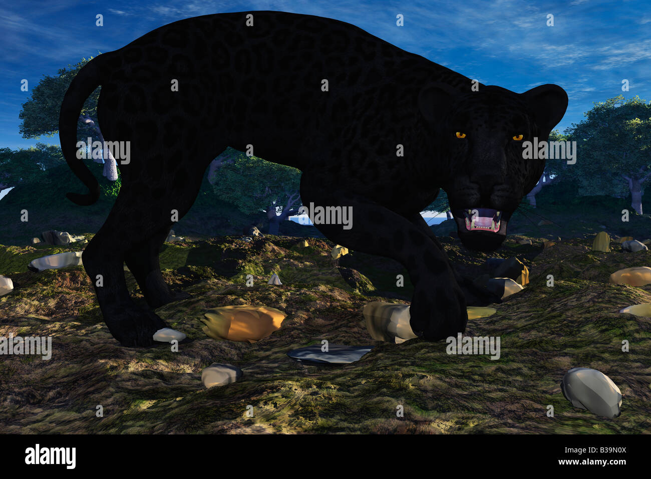 Computer Illustration Of A Jaguar Stock Photo - Alamy
