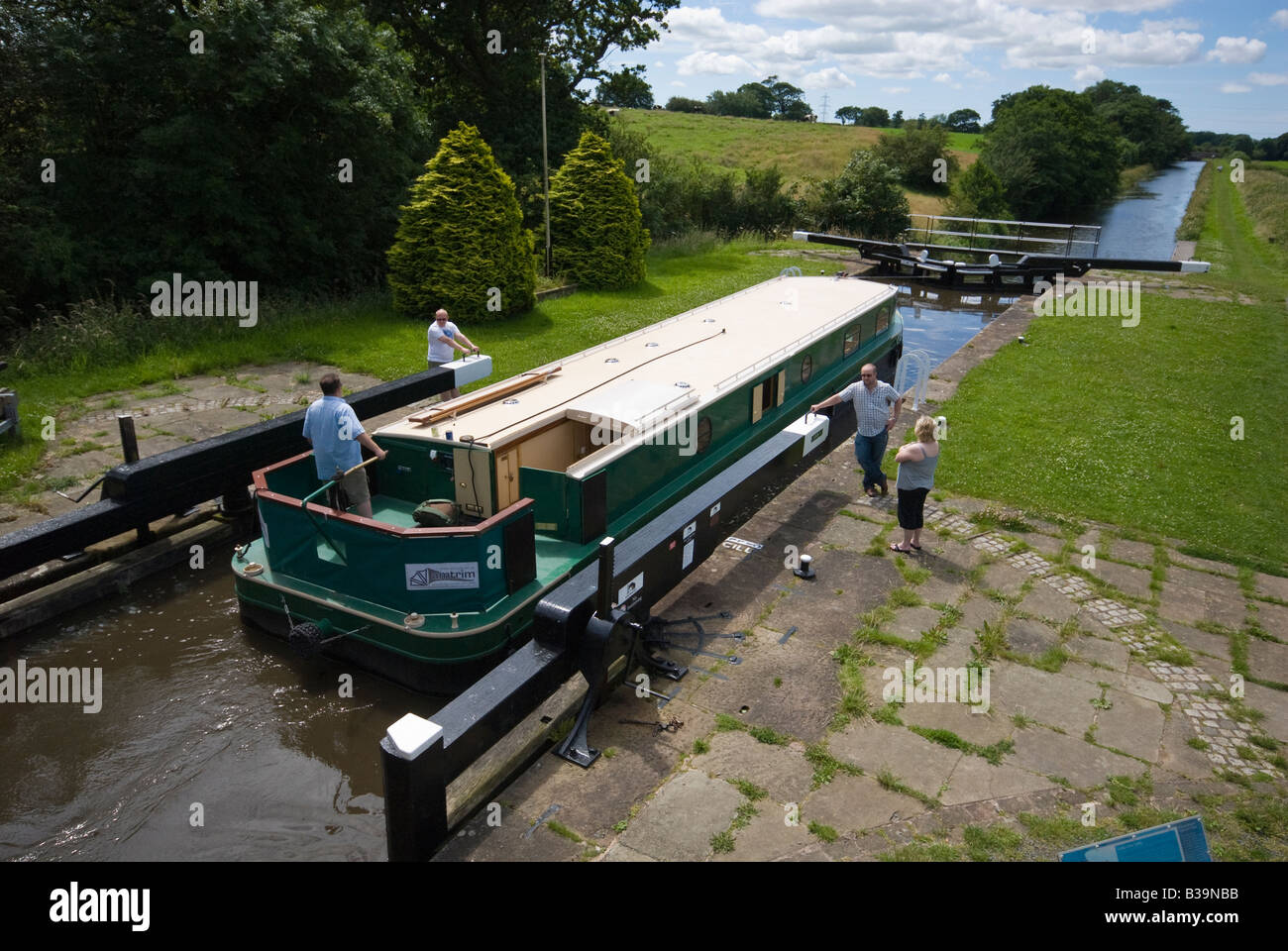 Canal Lock Gates Stock Photo - Alamy