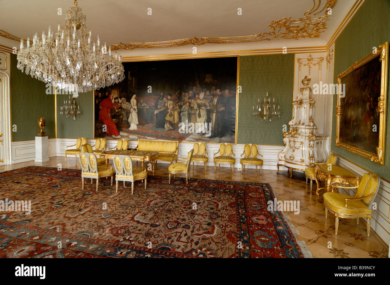 The state rooms of Prague Castle Czech Republic Stock Photo - Alamy