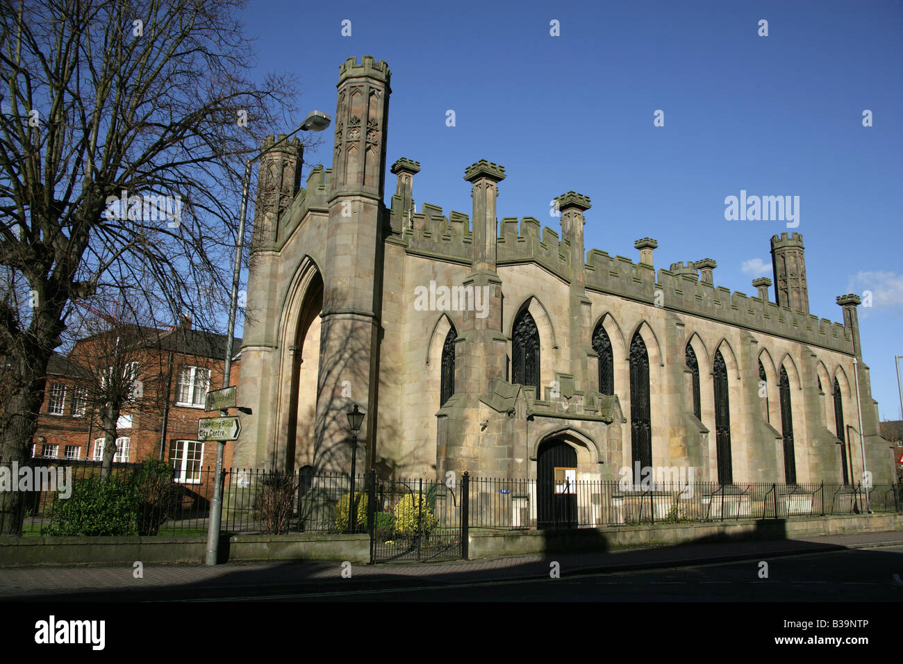 City of Derby, England. The Sir Francis Goodwin designed Gothic revival ...