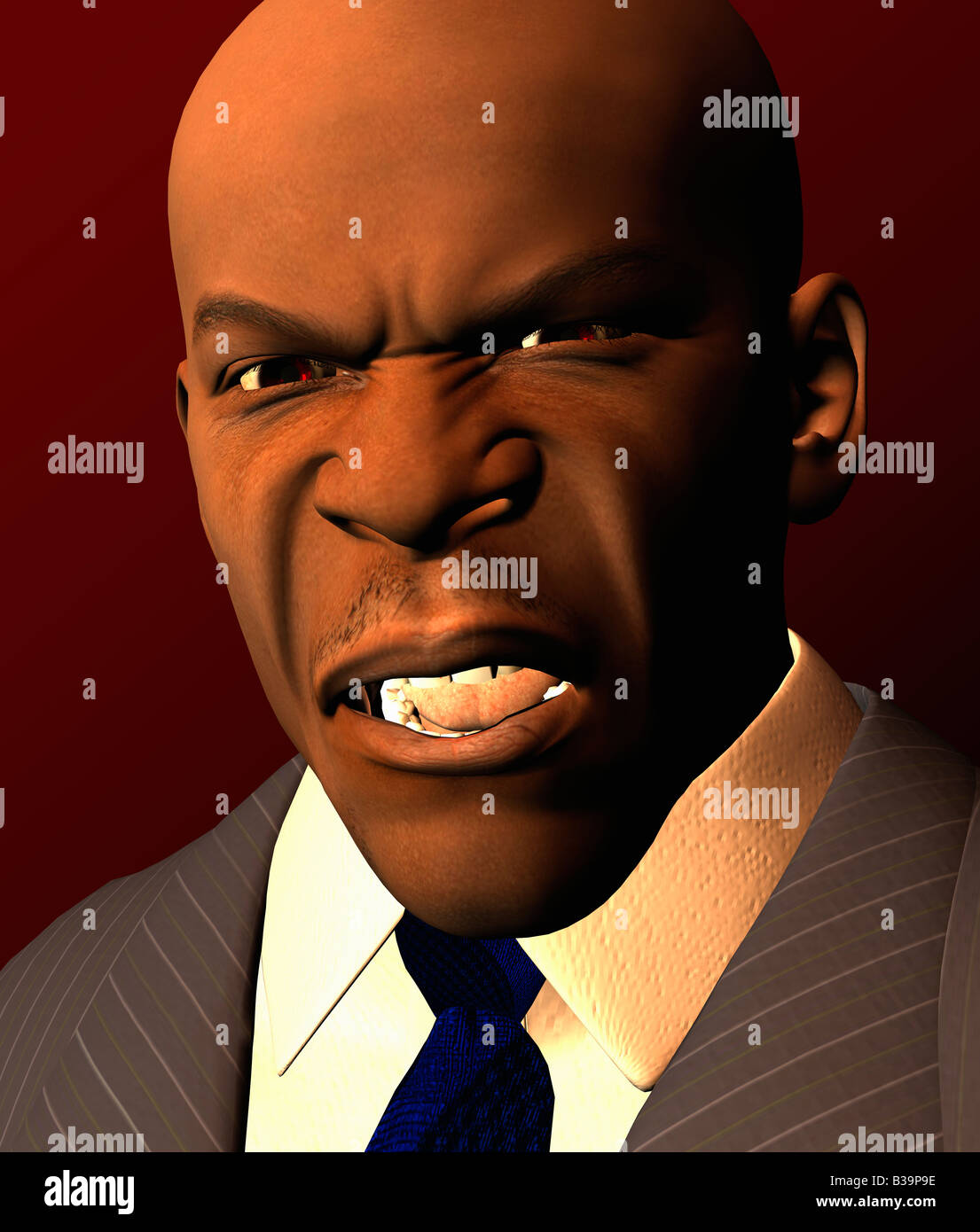 Angry Looking Businessman In Suit Stock Photo - Alamy