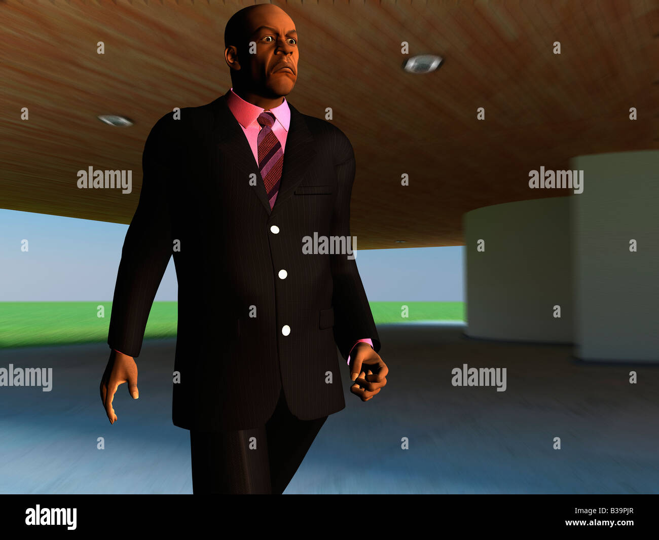 Computer Generated Illustration Of A Businessman Looking Pompus Whilst ...