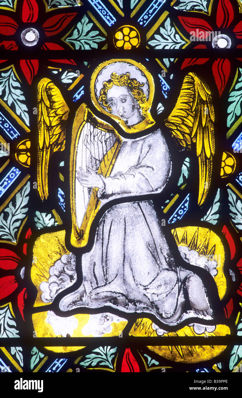 Angel harp playing hi-res stock photography and images - Alamy