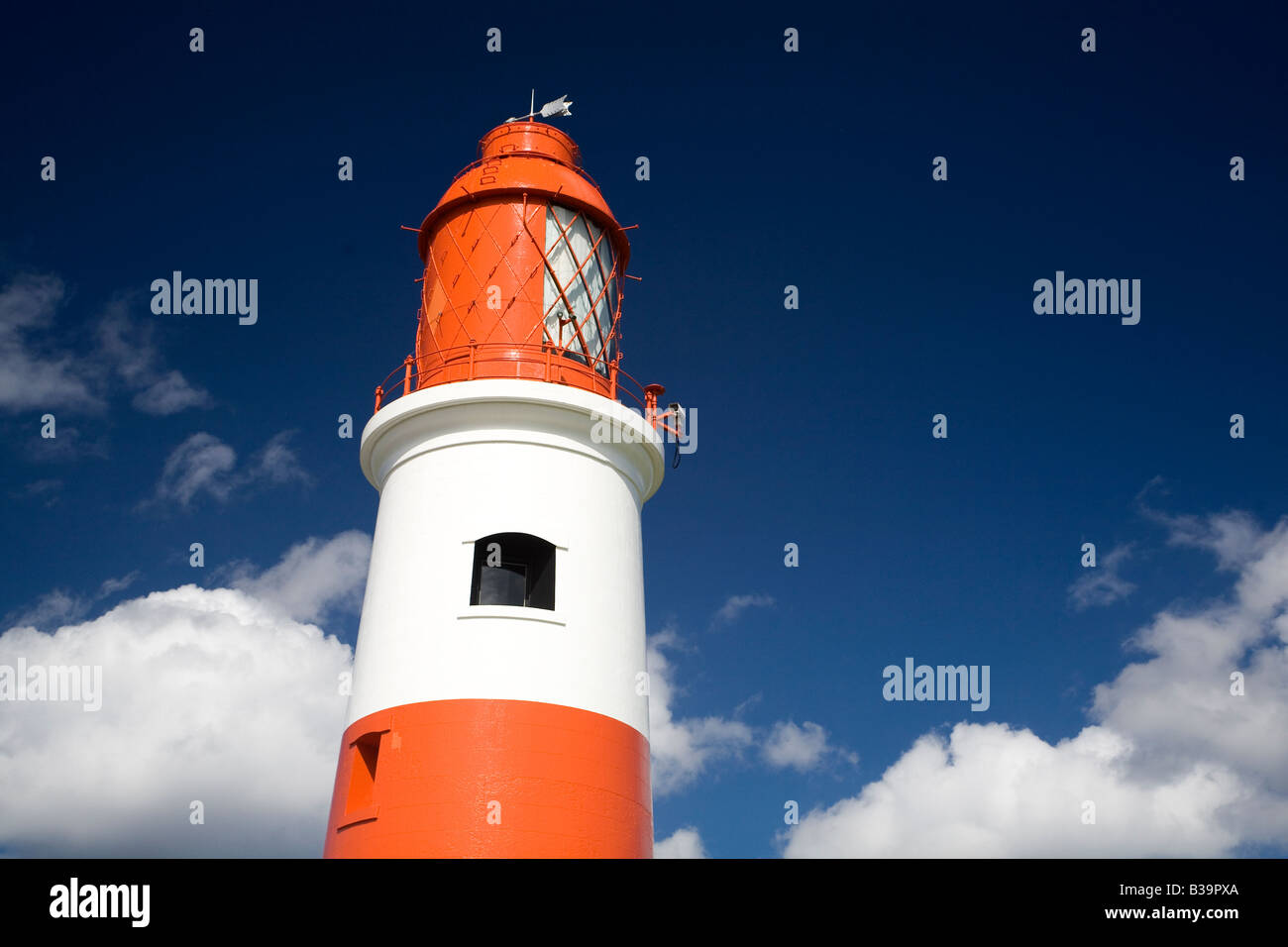 Souter Lighthouse in South Tyneside. The red and white lighthouse came ...