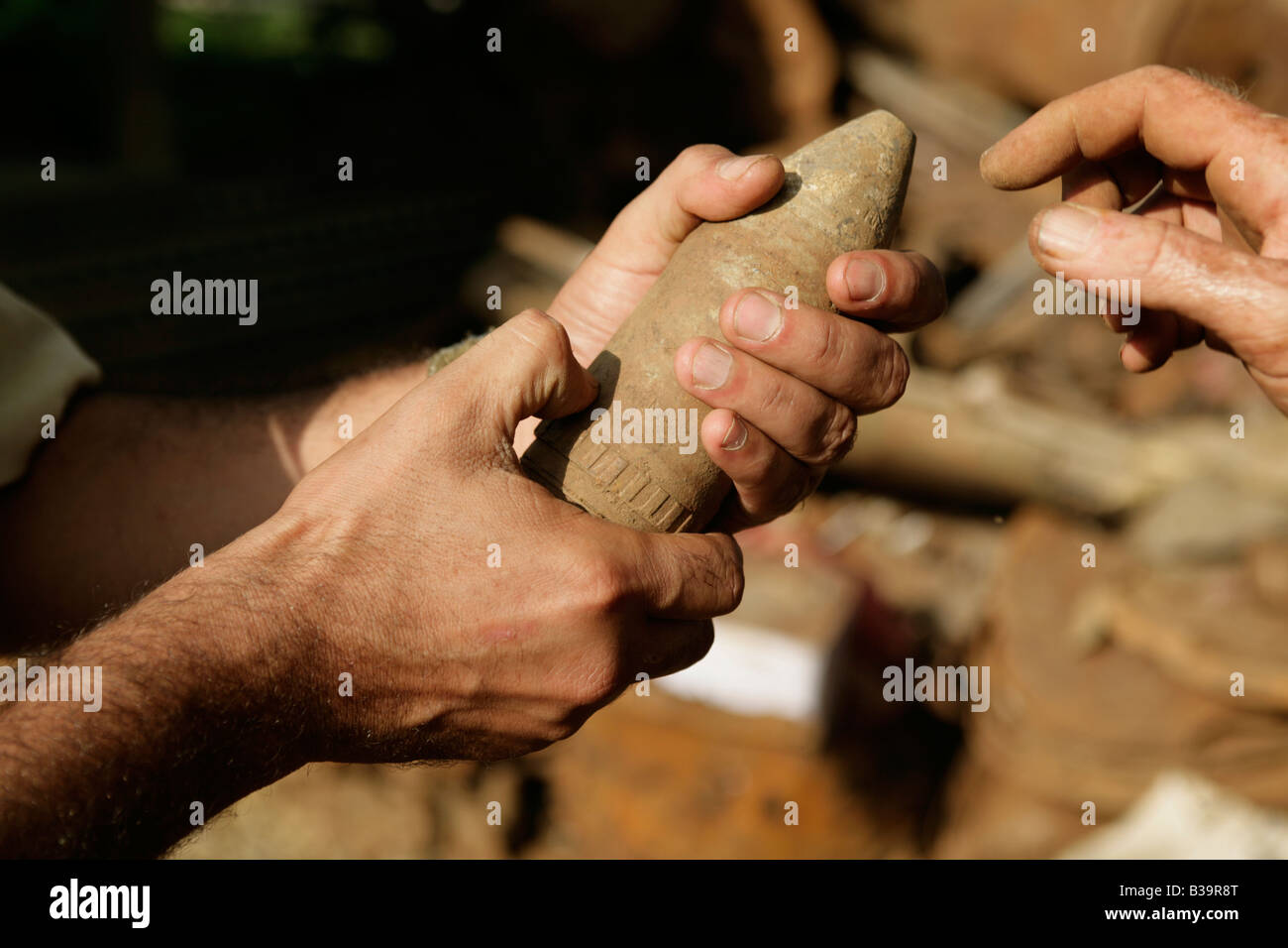 Nong Het district, Xieng Khouang province, Laos. A live shell found on ...