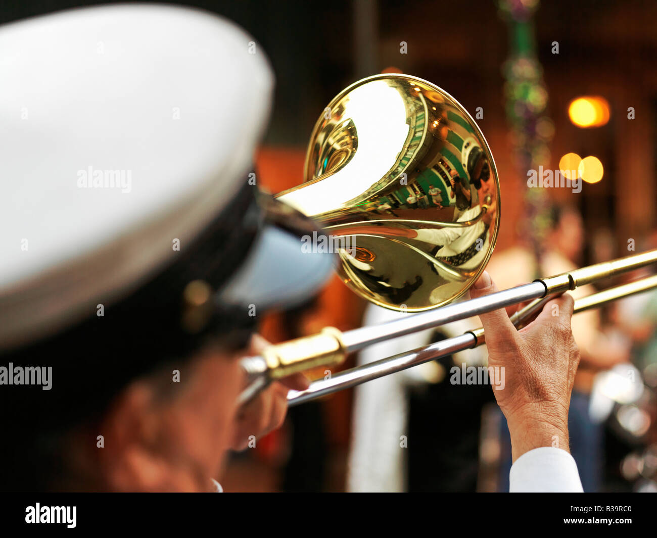 USA,Louisiana New Orleans,French Quarter,second line parade in the ...