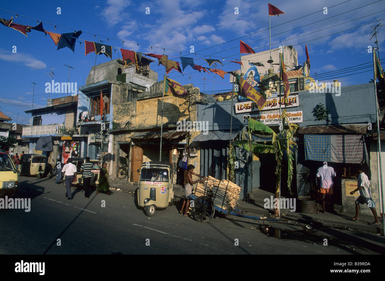 Pedestrians walk along a downtown street in Colombo Sri Lanka Stock ...