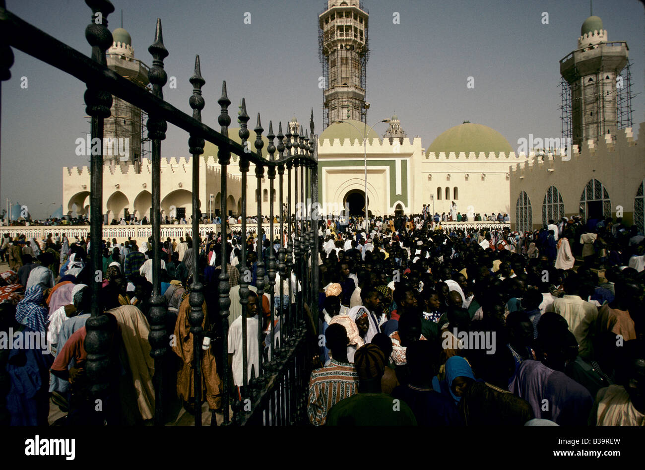 'TOUBA, AFRICA'S LITTLE MECCA', CROWDS AROUND THE MOSQUE, 1996 Stock ...
