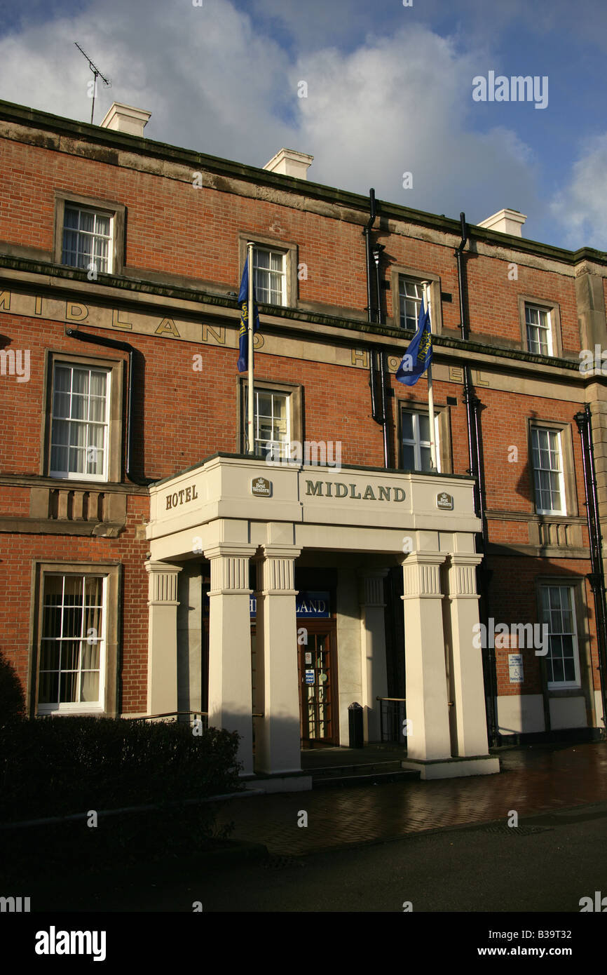 City of Derby, England. The Midlands Hotel, which was designed by the ...