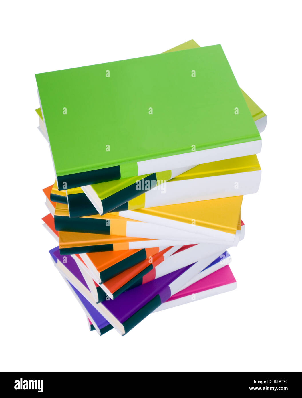 Books stacked on top of each other Cut Out Stock Images & Pictures - Alamy