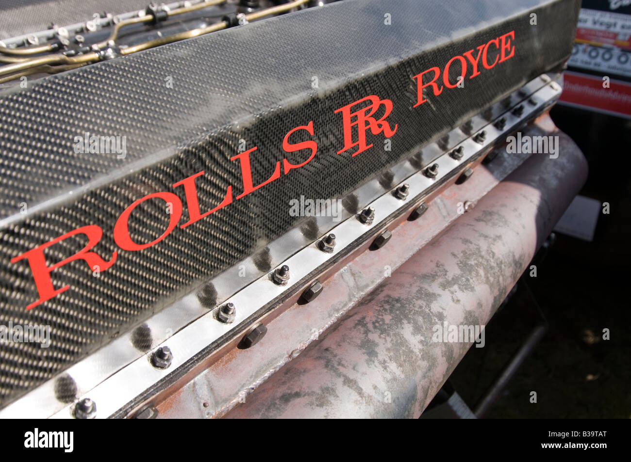Modified tractor puller pulling rolls Royce griffin plane engine Stock ...