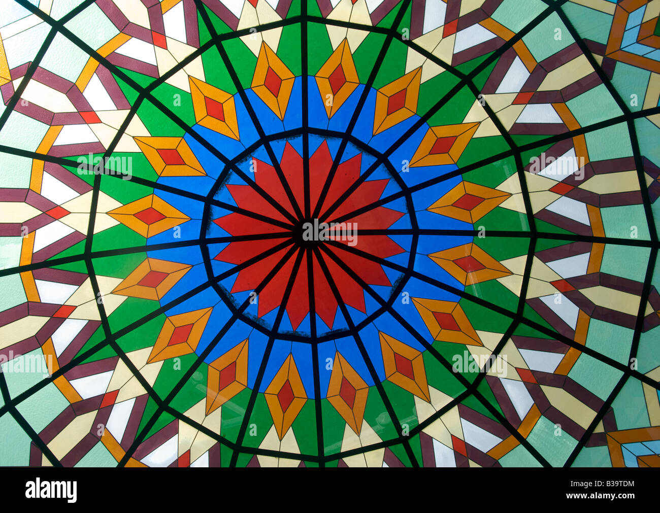 Stained glass ceiling Mutrah Souq Mutrah Muscat Oman Stock Photo - Alamy