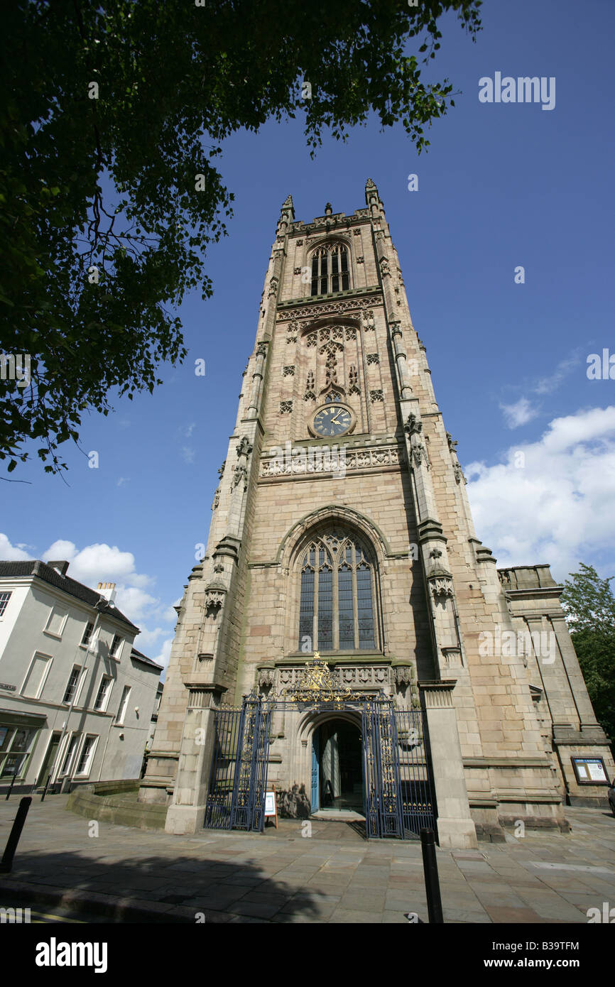 City of Derby, England. The Perpendicular Gothic tower of Derby’s All ...