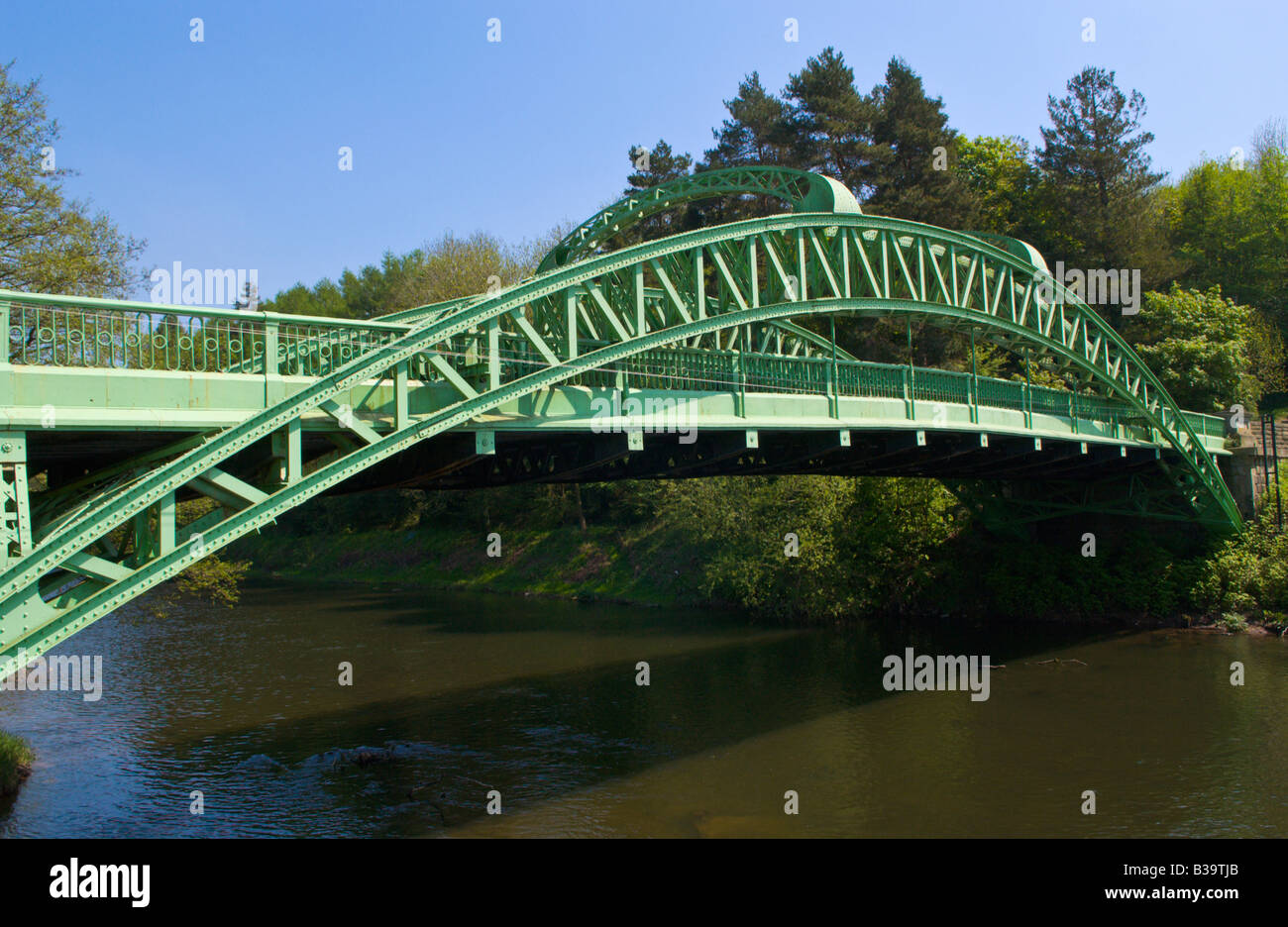 Chain Bridge a road bridge on the B4598 over the River Usk at Kemeys ...