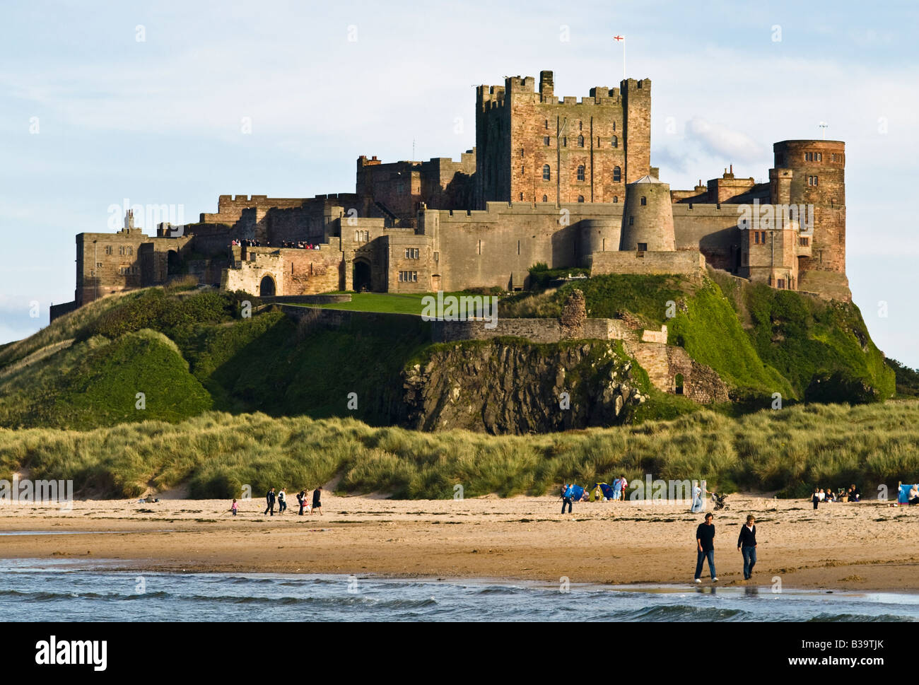 Bamburgh castle and beach hi-res stock photography and images - Alamy