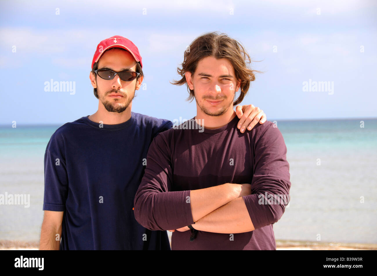 Two guys at beach hi-res stock photography and images - Alamy