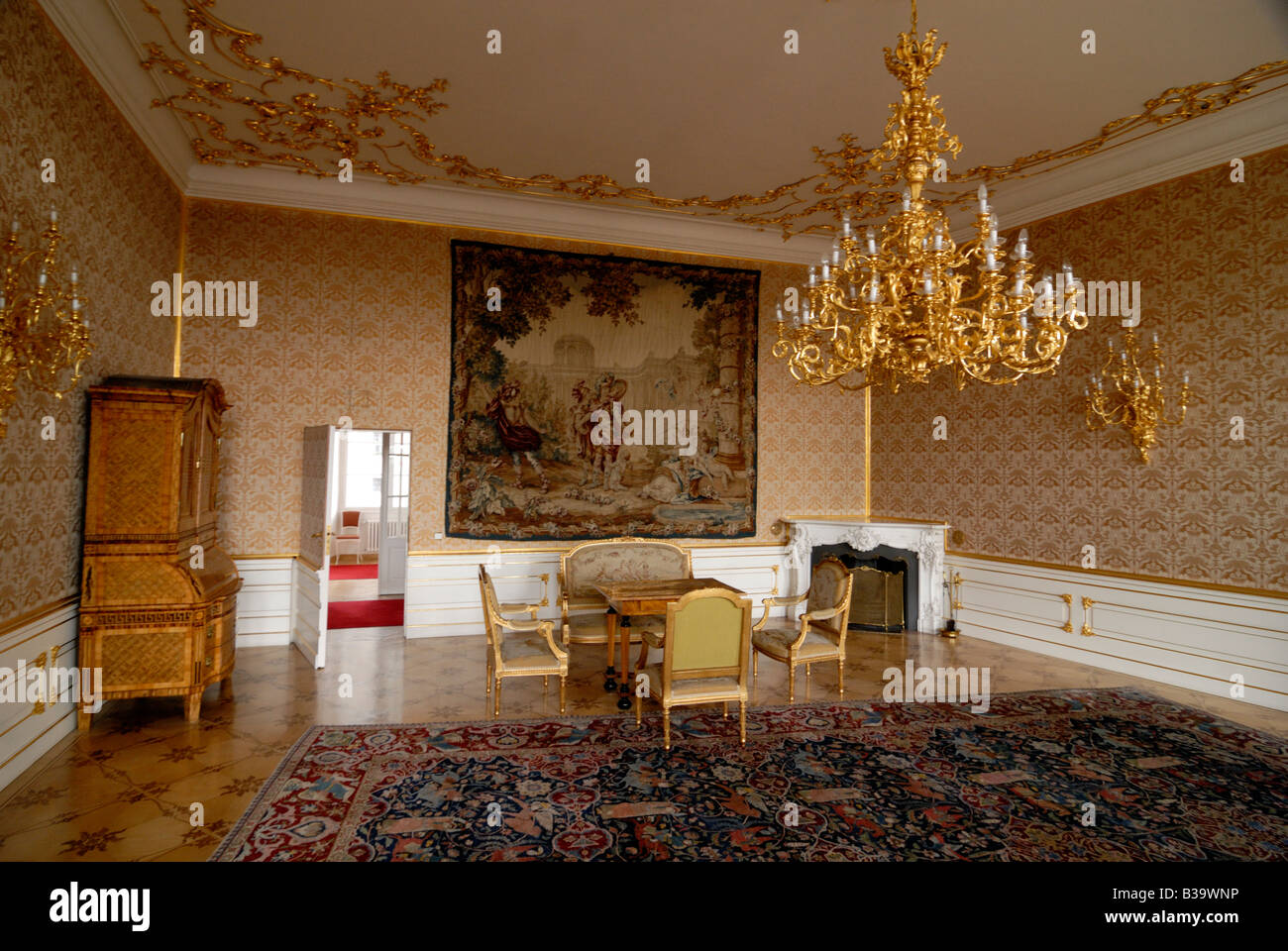 The state rooms of Prague Castle Czech Republic Stock Photo - Alamy