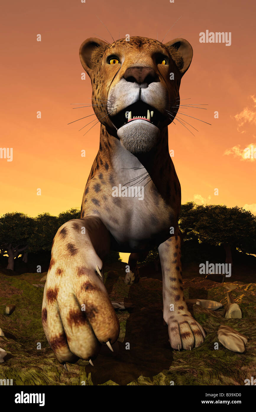 Computer Illustration Of A Cheetah Stock Photo - Alamy