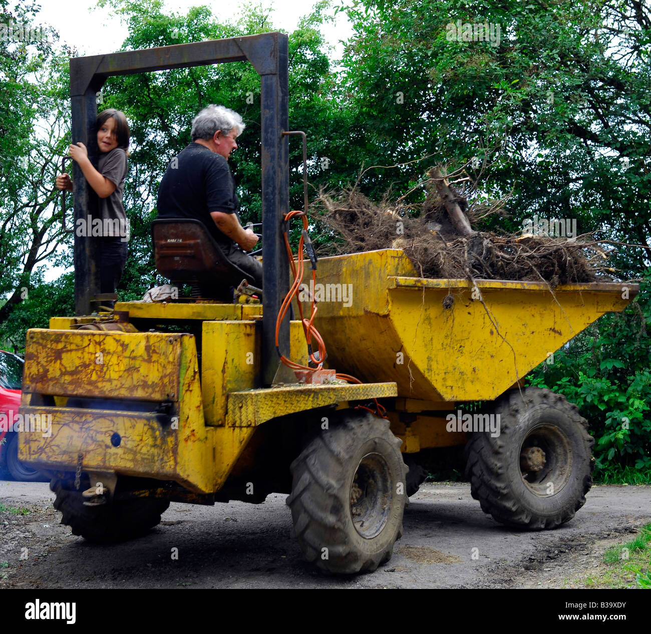 dumper truck industrial vehicle construction building yellow ...