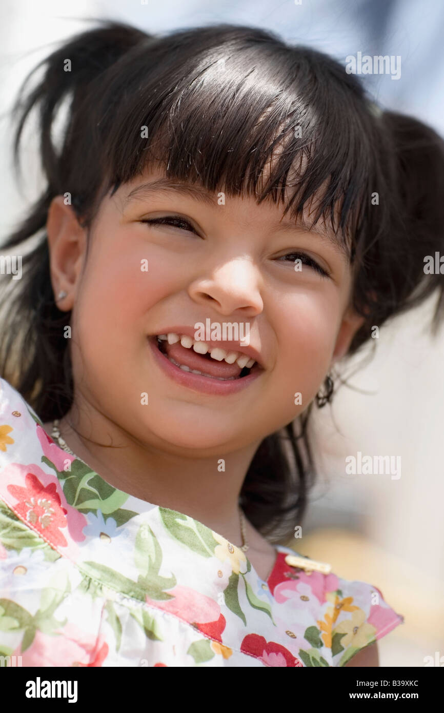 Hispanic Little Girl Laughing