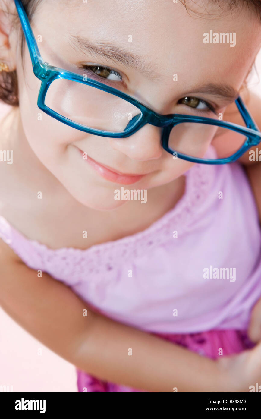 Girl wearing eyeglasses Stock Photo - Alamy