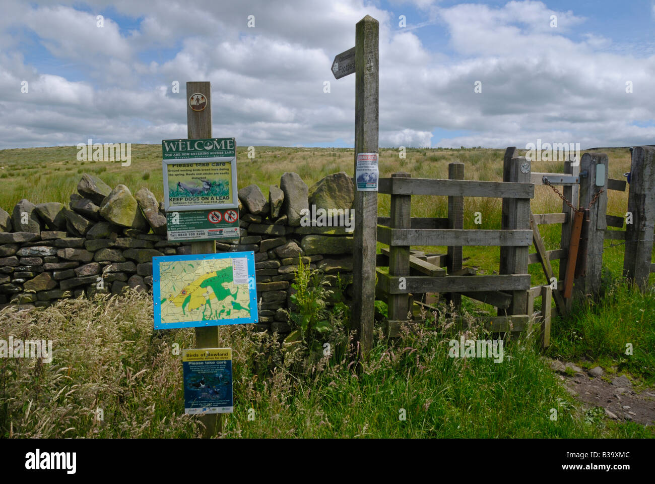 Access information sign Longridge fell Forest of Bowland Stock Photo ...