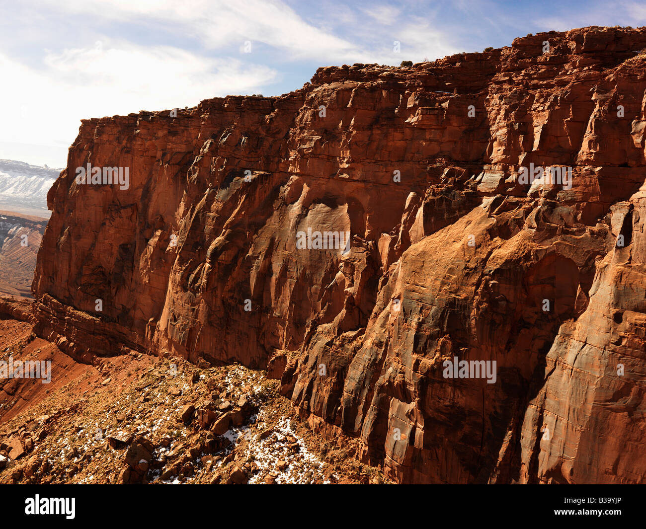 Aerial landscape of cliff in Canyonlands National Park Moab Utah United ...