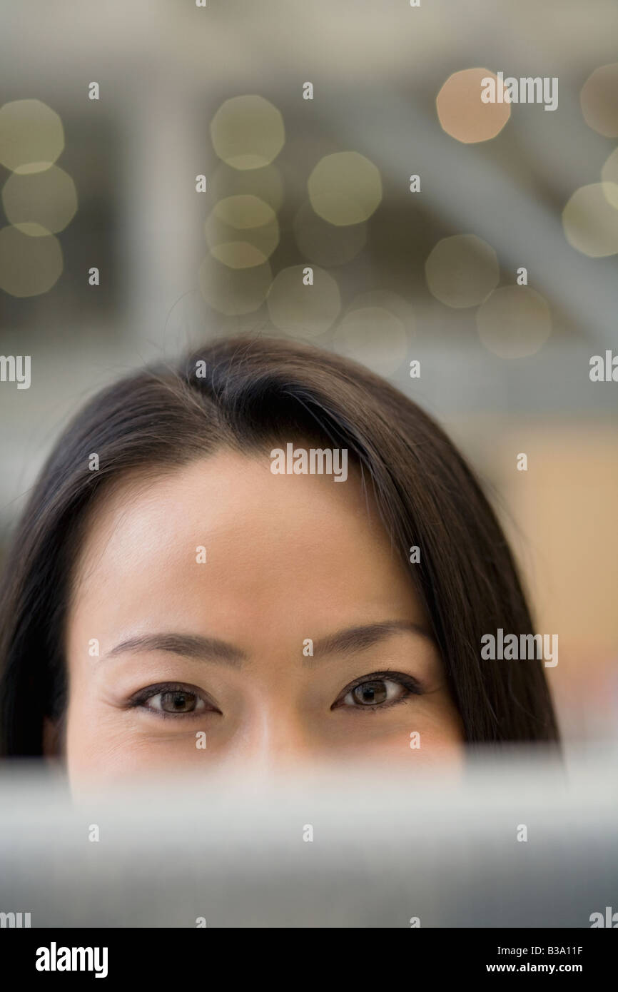 Top half of Asian woman’s face Stock Photo - Alamy
